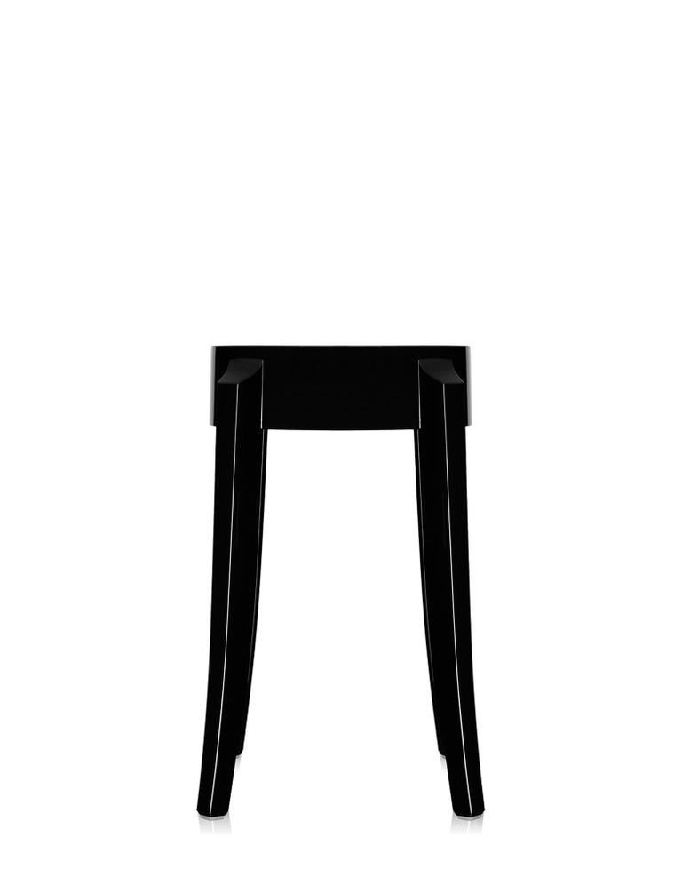 Set of 2 Kartell Charles Ghost Small Stools in Smoke Grey by Philippe ...