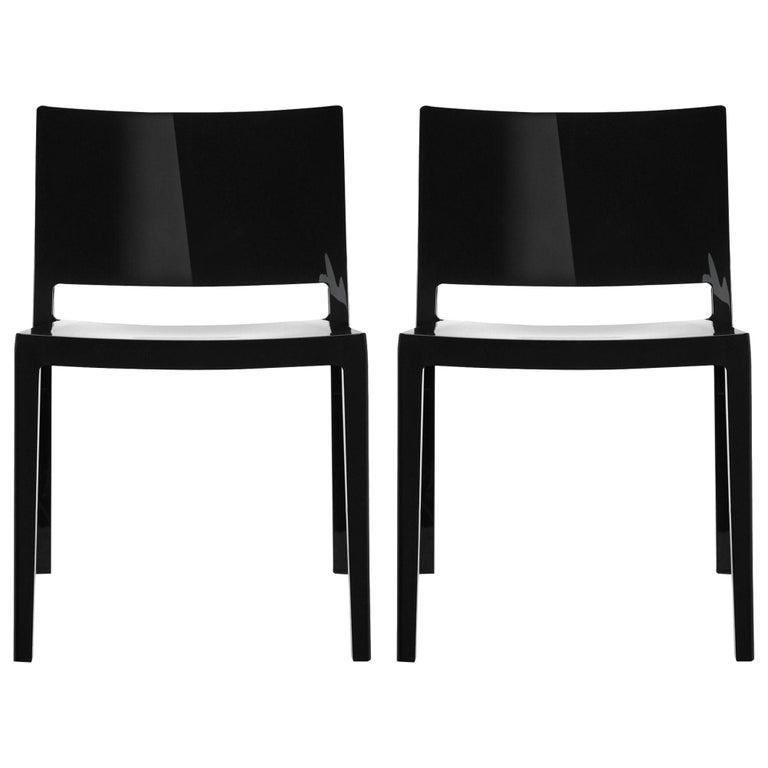 Set of 2 Kartell Lizz Chairs in Black by Piero Lissoni and Carlo ...