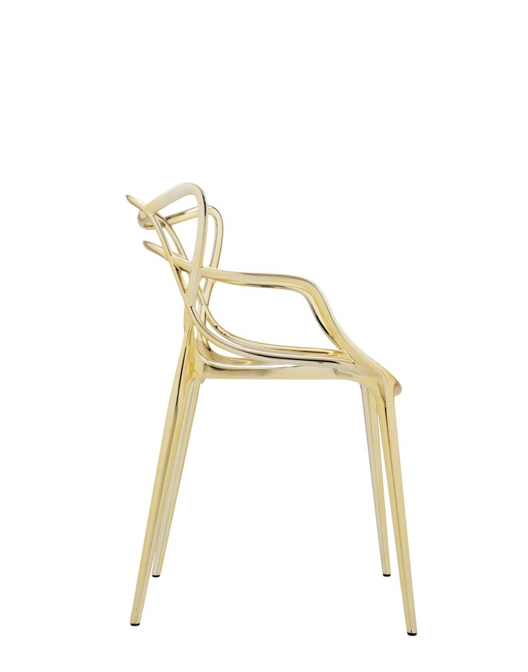 Set of 2 Kartell Masters Chairs in Gold by Philippe Starck and Eugeni ...