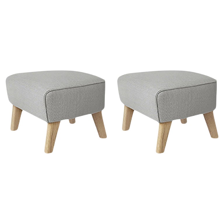Set of 2 Light Grey, Natural Oak Rafsimonsvidar3 Myownchair Footstool ...