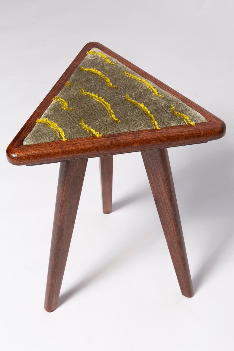 Set of 2 Mid-Century Style Triangle Stools in Nouvelles Vagues, Vintola ...