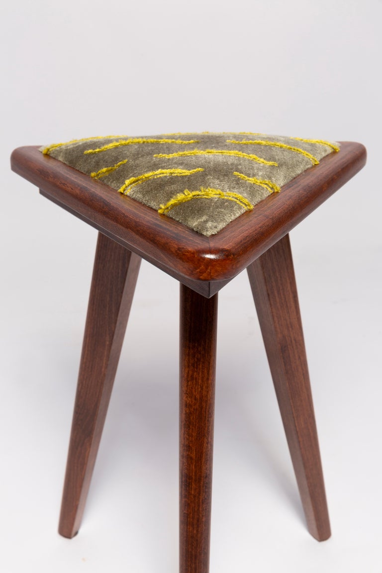 Set of 2 Mid-Century Style Triangle Stools in Nouvelles Vagues, Vintola ...