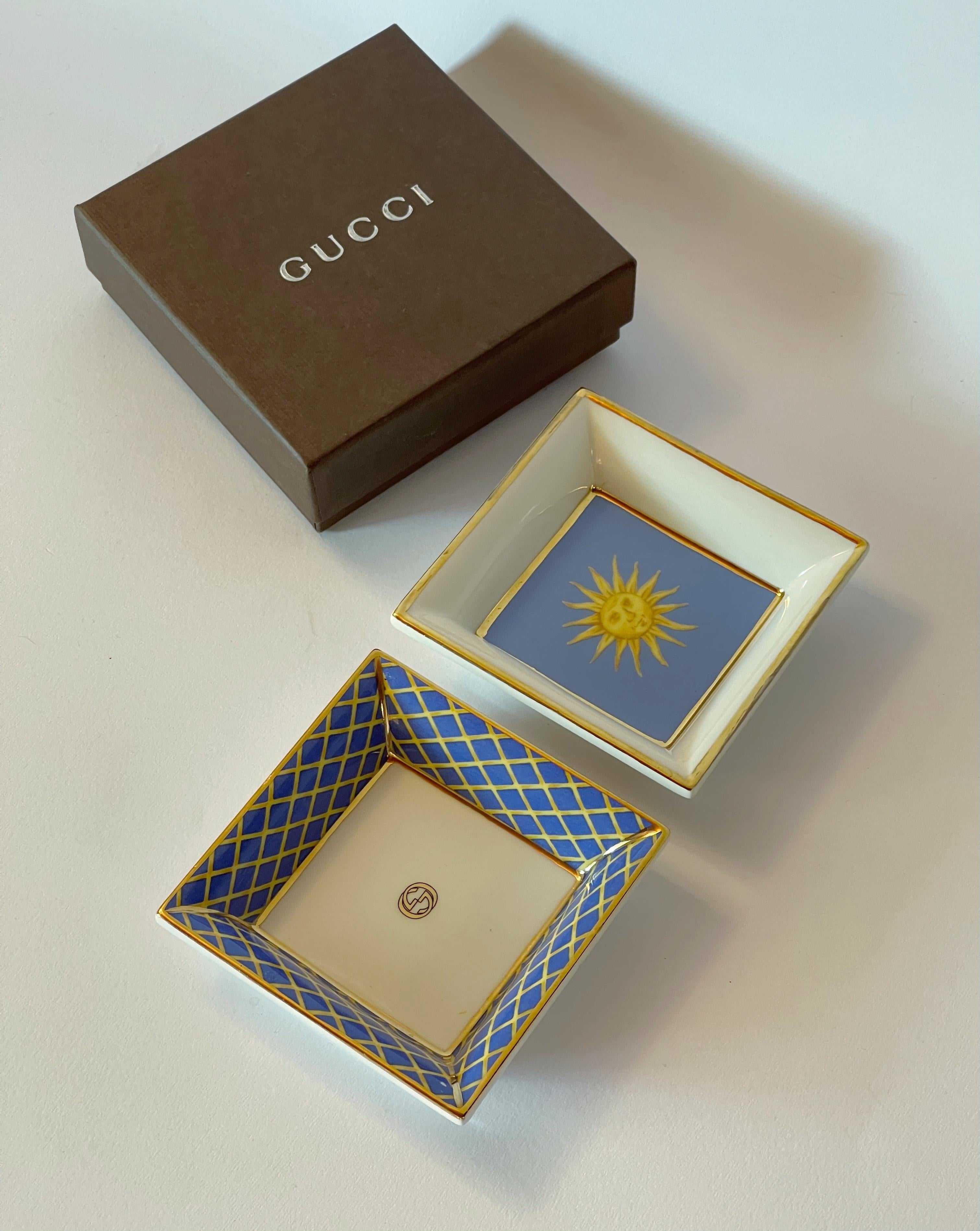 GUCCI Set of 2 Mini Ashtrays For Sale at 1stDibs