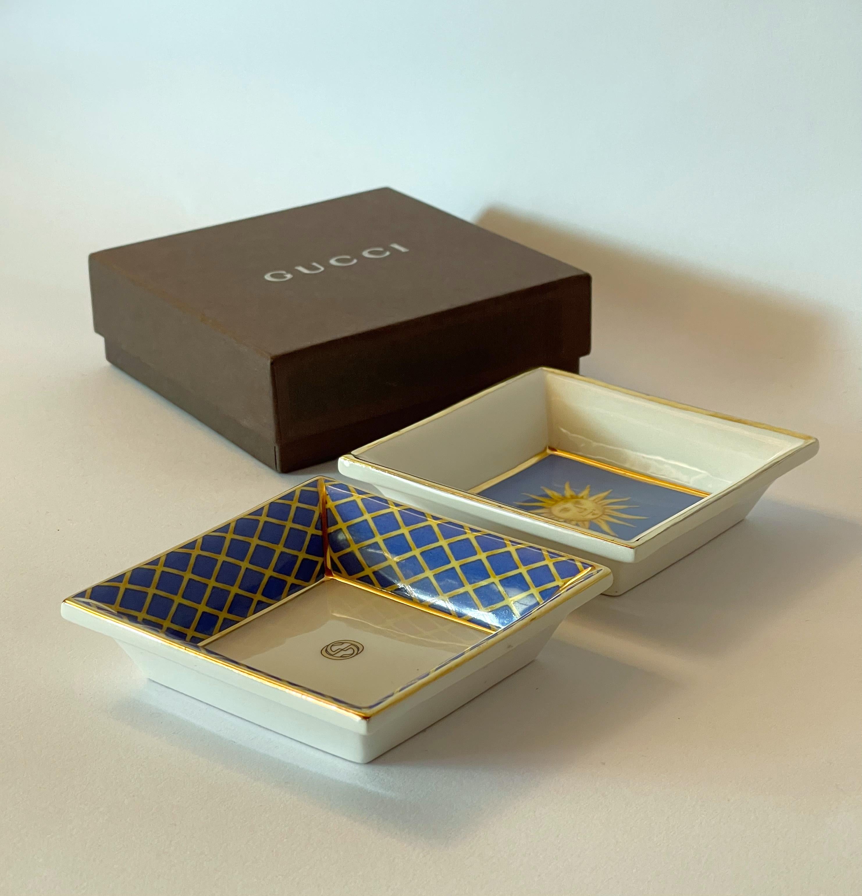 GUCCI Set of 2 Mini Ashtrays For Sale at 1stDibs