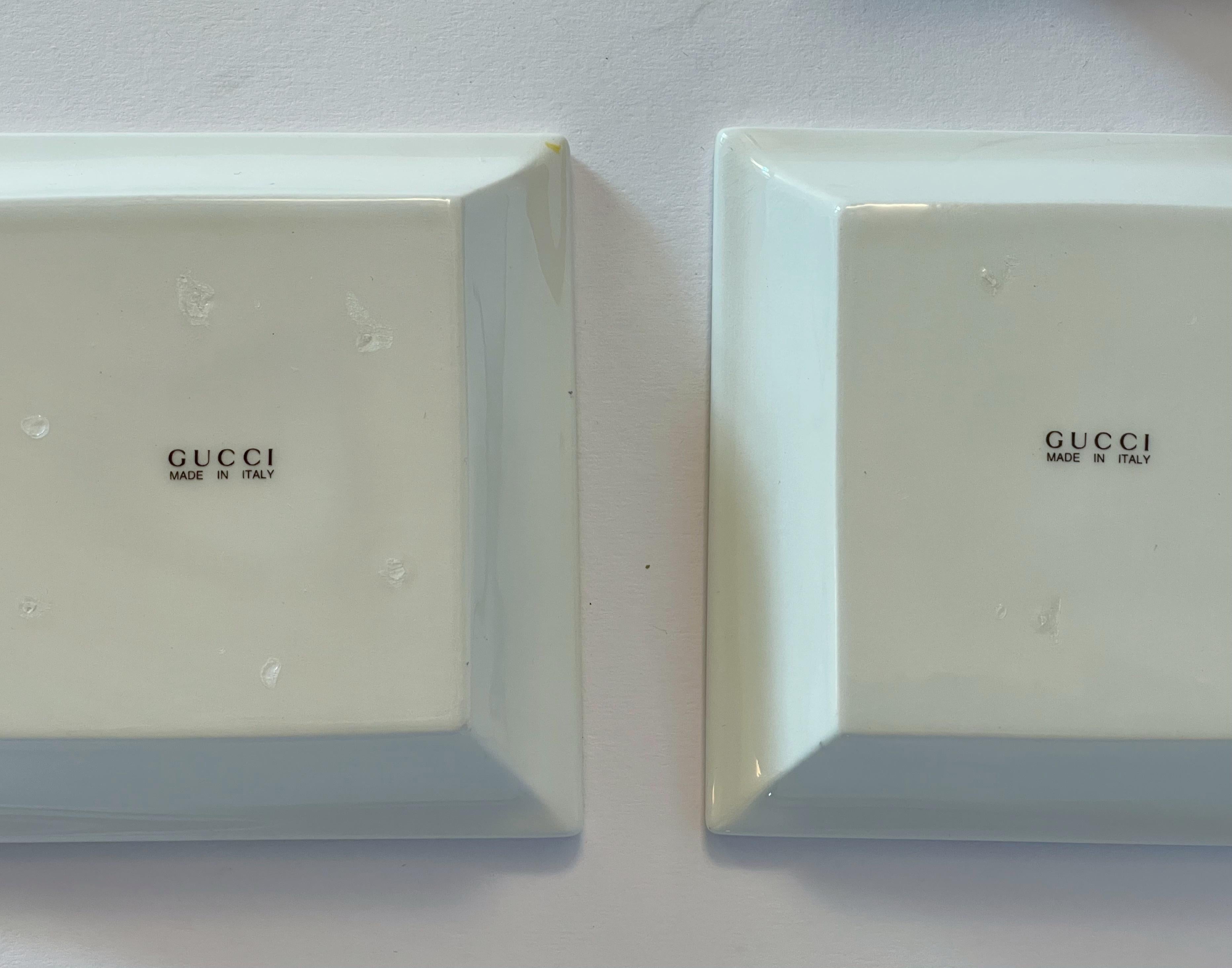 GUCCI Set of 2 Mini Ashtrays For Sale at 1stDibs