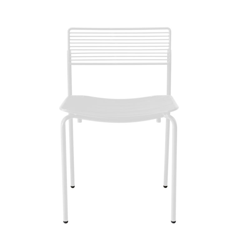 Set of 2 Minimalist Modern Stacking Rachel Chairs in White For Sale at ...