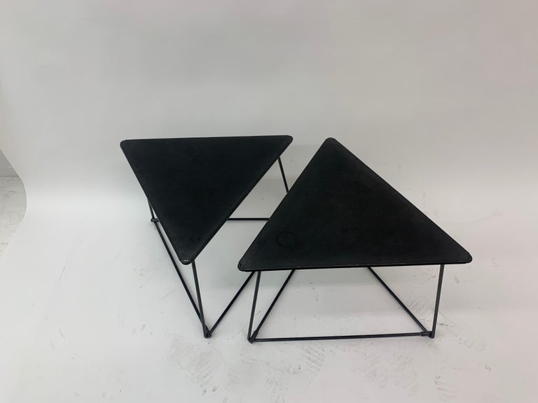 Set of 2 Modernist Triangular ‘Oti’ Side Table by Niels Gammelgaard for ...