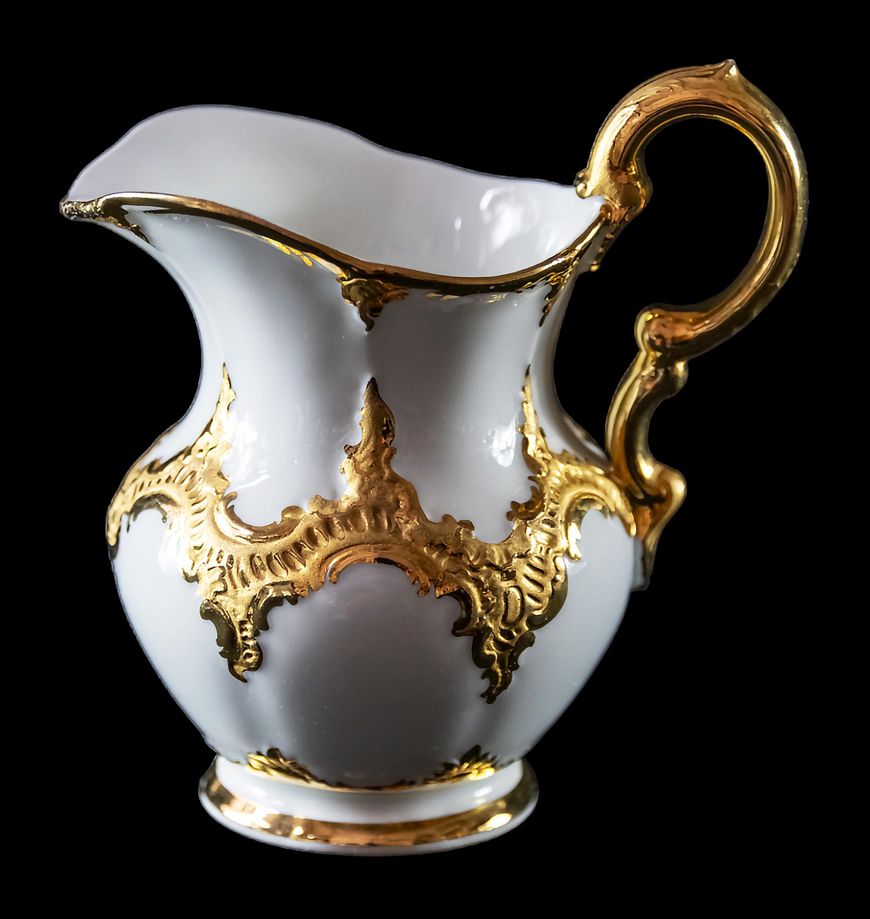 Set of 2 pcs. German Meissen Porcelain Cream and Milk Pitchers / Jugs ...