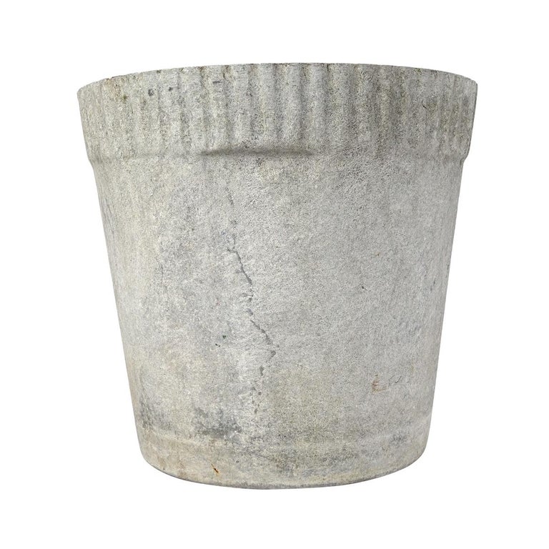 Jeu de 2 jardinières en forme de pot de fleurs avec bords côtelés par ...