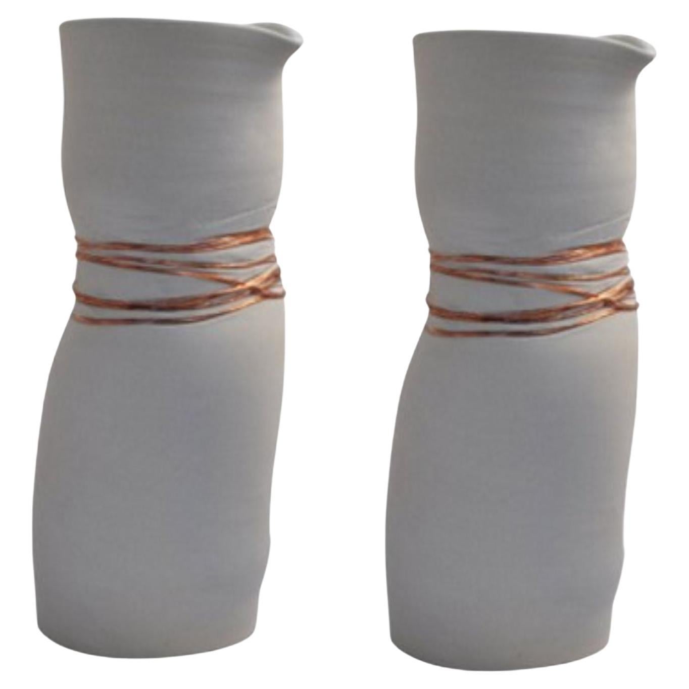 Set of 2 Pockets Vases and Candelight by Saccal Design House For Sale ...