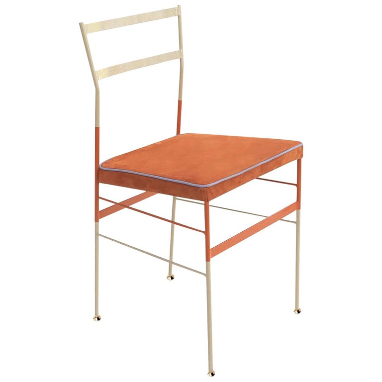 Set of 2 Pontina Mandarino Chairs For Sale at 1stDibs