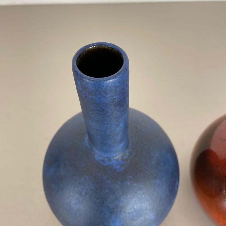 Set of 2 Pottery Vases Fat Lava Abstract Designed by Ruscha, Germany ...