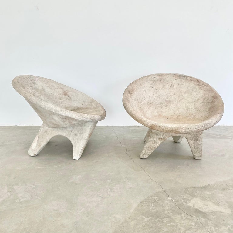 Pair of Sculptural Concrete Chairs by Merit Los Angeles For Sale at 1stDibs
