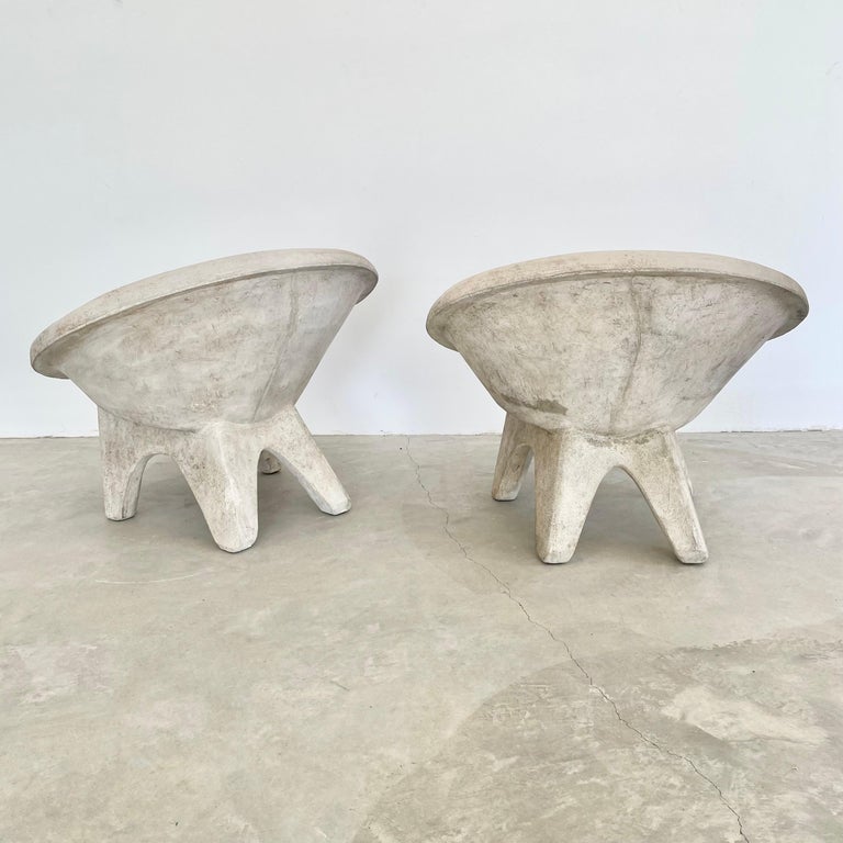 Pair of Sculptural Concrete Chairs by Merit Los Angeles For Sale at 1stDibs