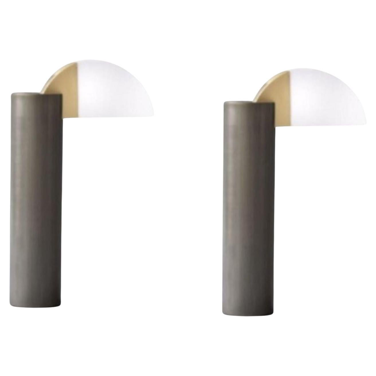 Set of 2 Shadow Table Lamps by Square in Circle For Sale at 1stDibs
