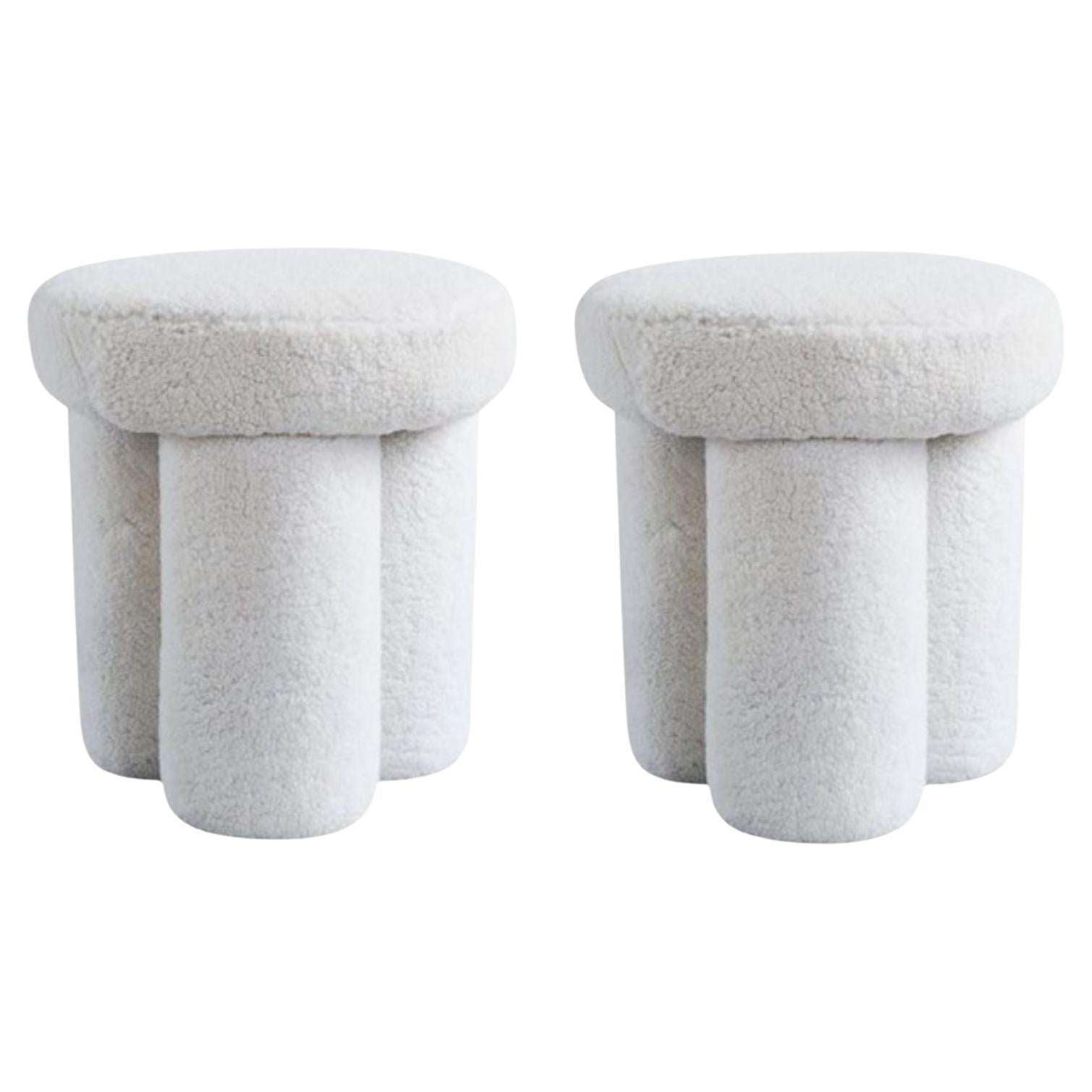Linen Big Foot Stool by 101 Copenhagen For Sale at 1stDibs