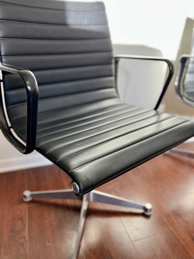 Set of 2 Side Chairs from the Eames Aluminum Group Series by Herman ...