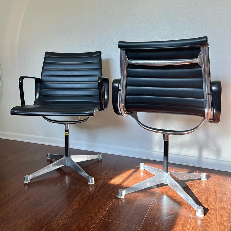 Set of 2 Side Chairs from the Eames Aluminum Group Series by Herman ...