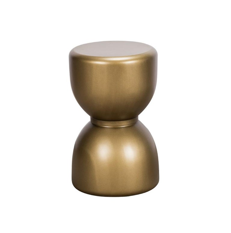 Set of 2 Side Table / Stool with Lacquered Solid Wood For Sale at 1stDibs