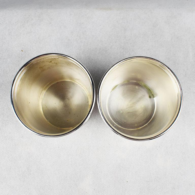 Set of 2 Silver Plate Engraved Kentucky Colonels Mint Julep Cups 1982 ...