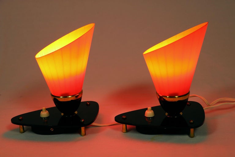 Set of 2 Small, Delightful Original 1950s Table Lamps, Never Used For ...
