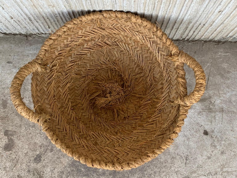 Set of 2 Spanish Woven Wicker Olive Grape Harvest Basket For Sale at ...