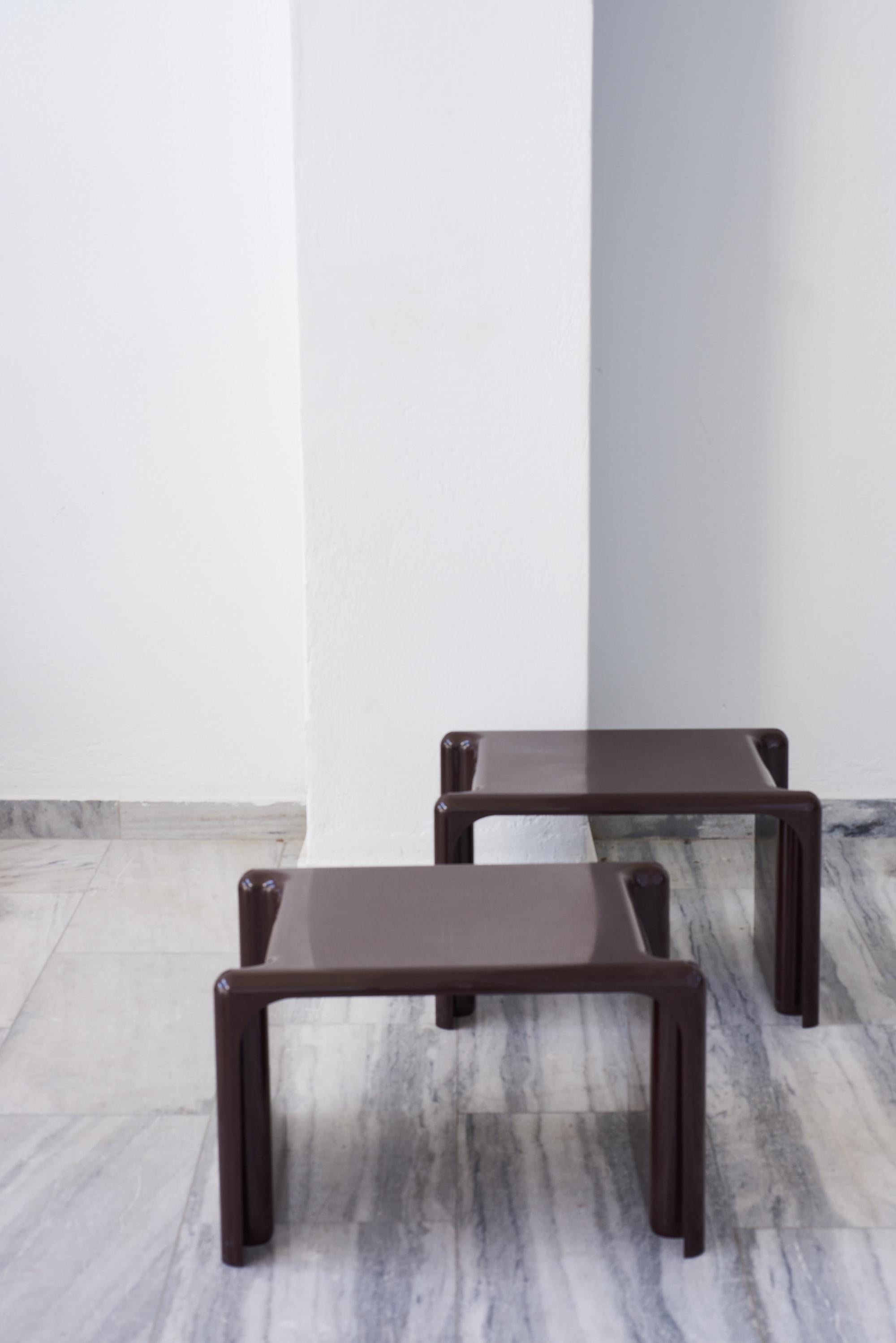 set of 2 stackable side tables by Giotto Stoppino for Elco Scorze ...