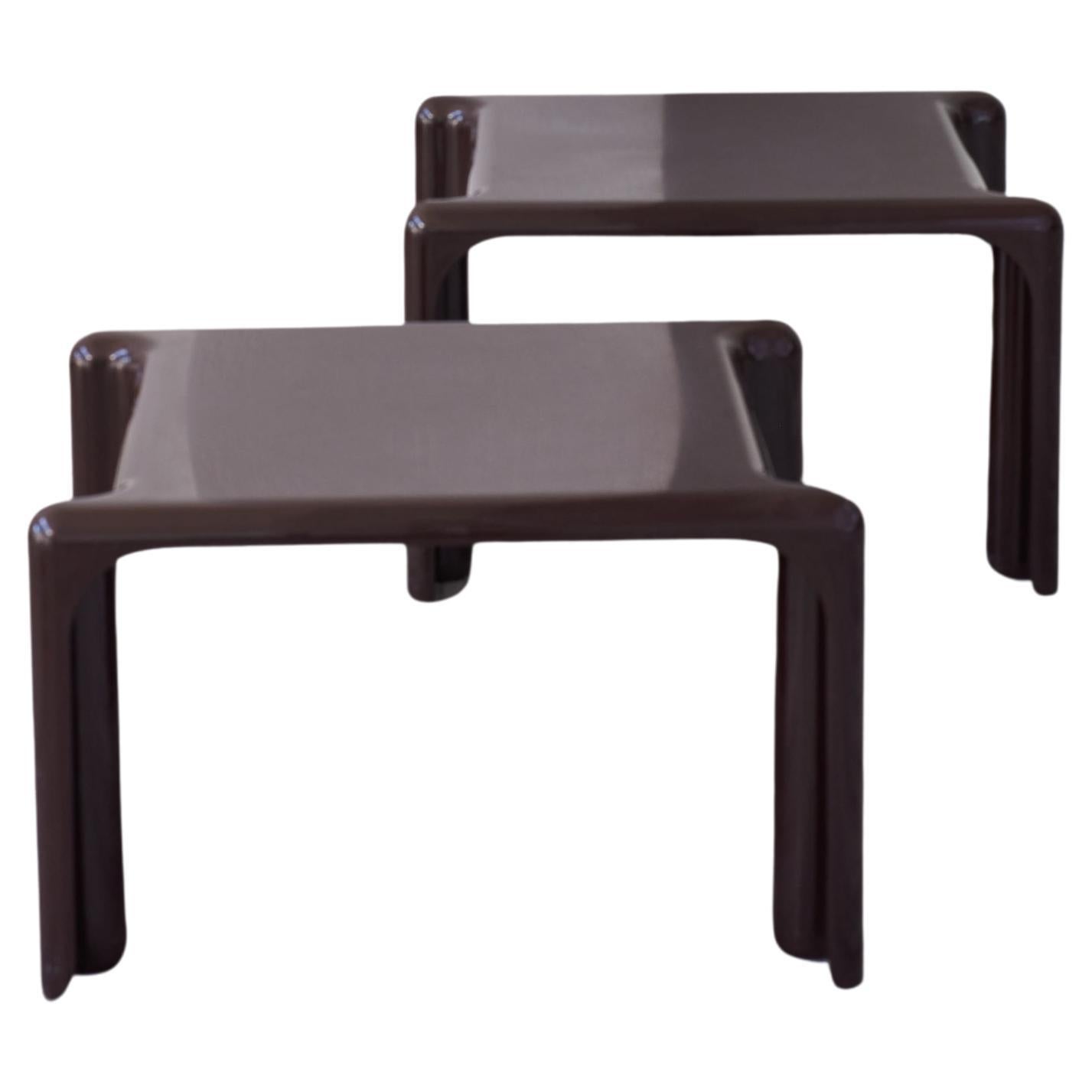 set of 2 stackable side tables by Giotto Stoppino for Elco Scorze ...