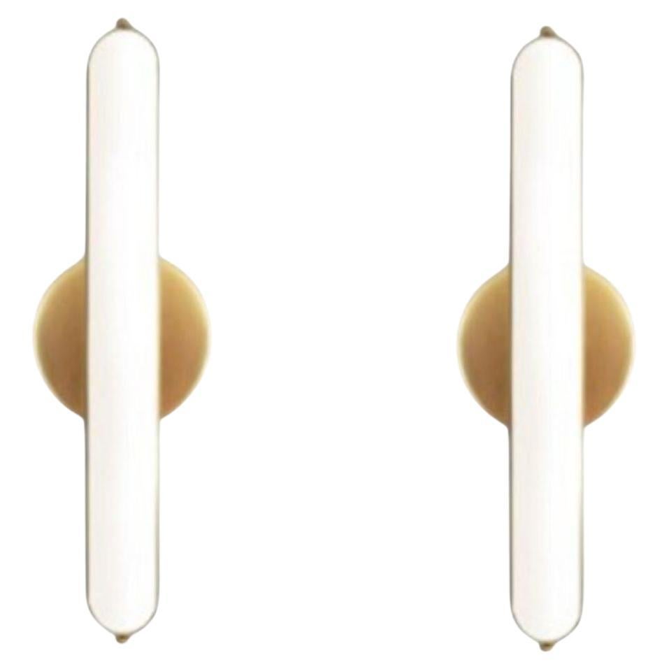 Set of 2 Stadium Round Wall Lights by Square in Circle For Sale at 1stDibs