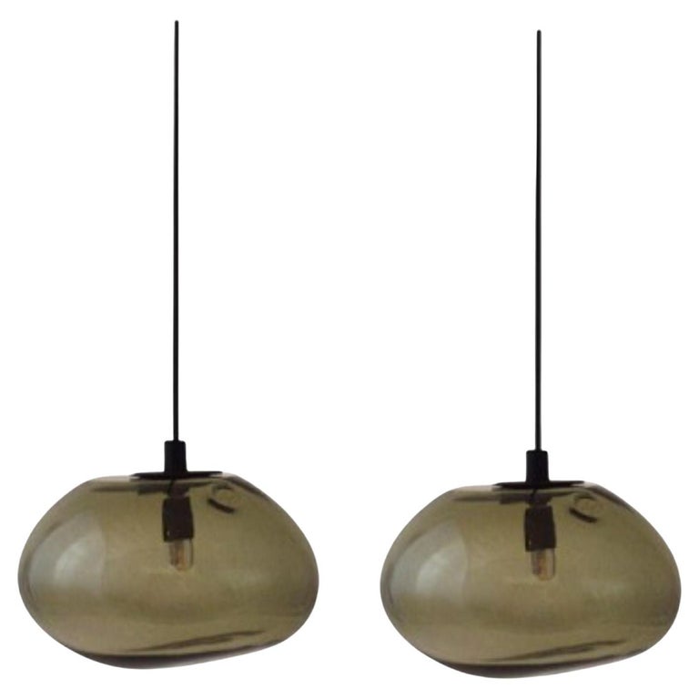 Set of 2 Starglow Silver Smoke Pendants by Eloa For Sale at 1stDibs