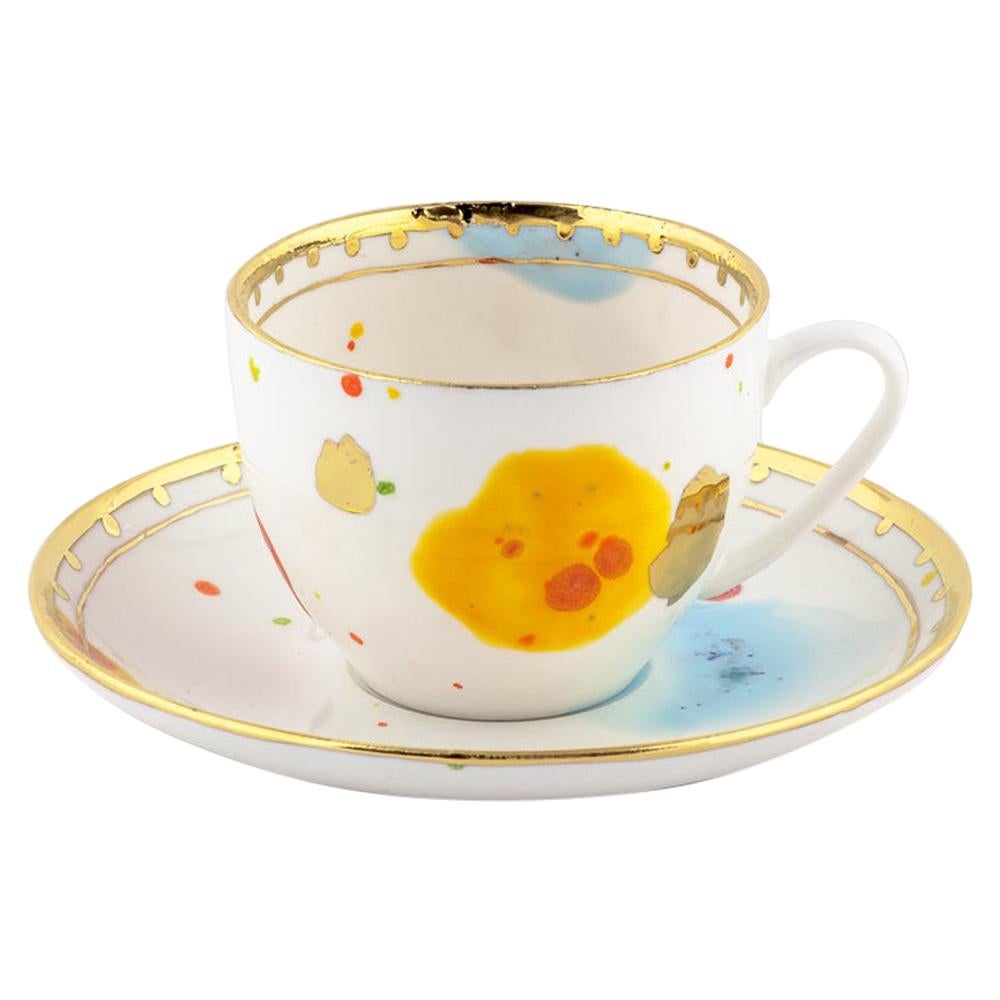 Uzbek Gold Tea Cups, Set of 2 For Sale at 1stDibs