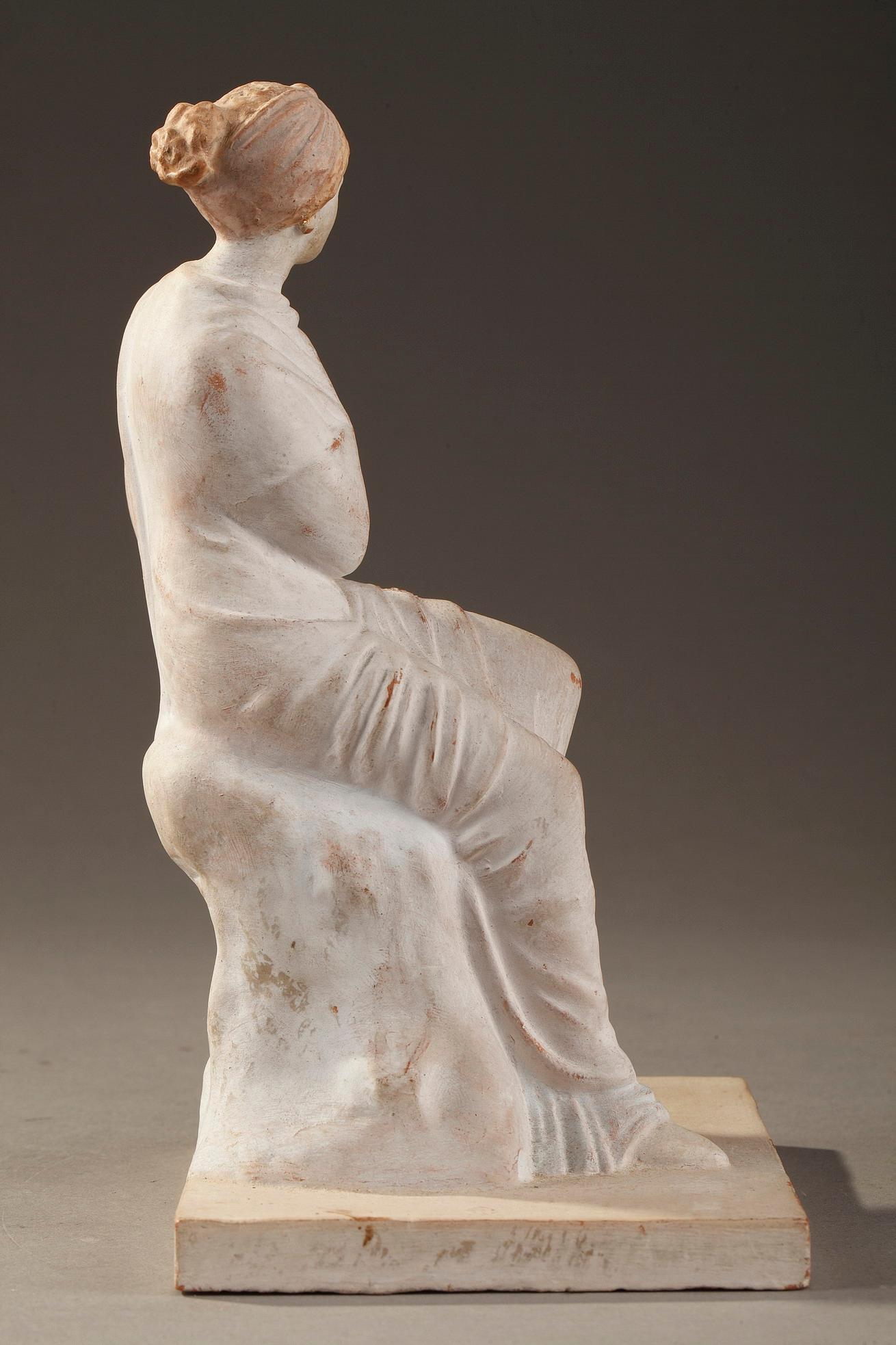Set of 2 Terracotta Figurines in Tanagra Figurine Style at 1stDibs ...