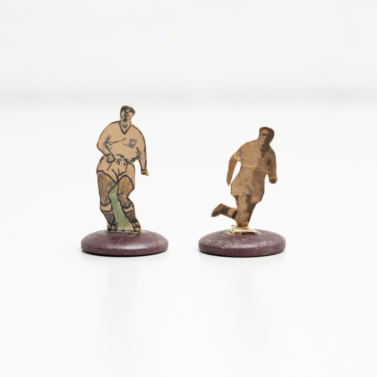 Set of 2 Traditional Antique Button Soccer Game Figures, circa 1950 For ...