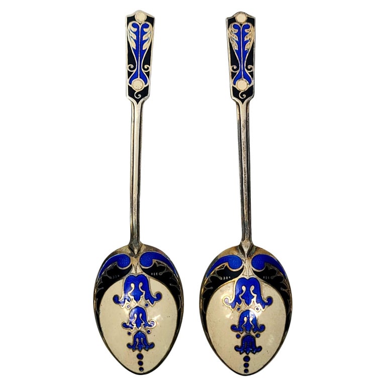 Set of 2 Turner and Simpson England Gold Wash, Sterling Enamel ...