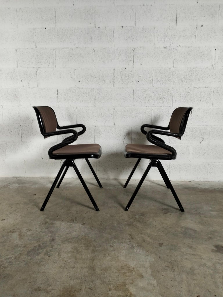 Set of 2 Vertebra System Chairs by E.Ambasz E G.Piretti for Anonima ...