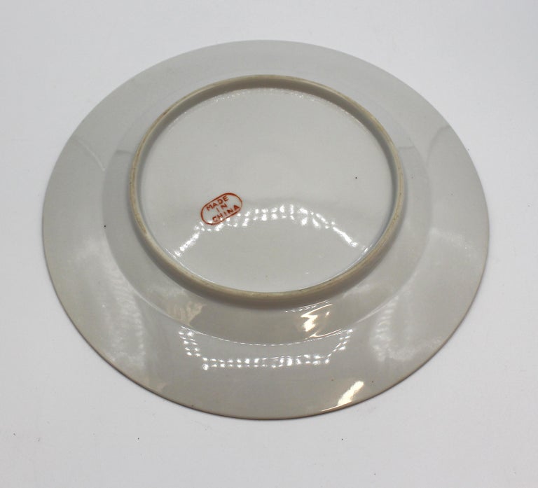 Set of 20th Century Rose Canton Dinner Plates For Sale at 1stDibs