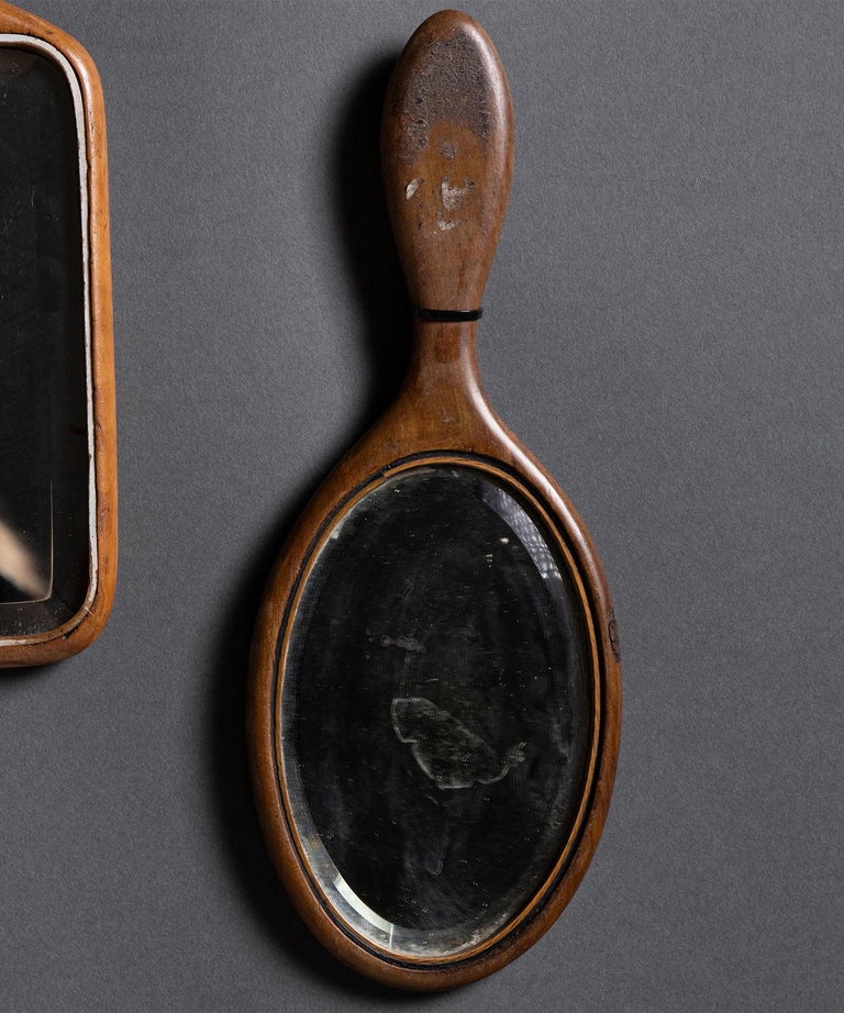 Set of (28) Wooden Hand Mirrors, England circa 1880 For Sale at 1stDibs