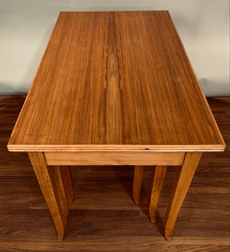 Set of 3 1960s English Stackable Teak with Ribbed Edge Border Nest of ...