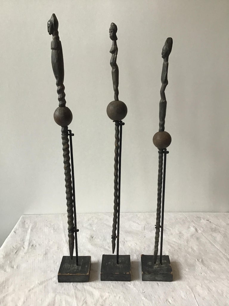Set of 3 African Stick Figures at 1stDibs