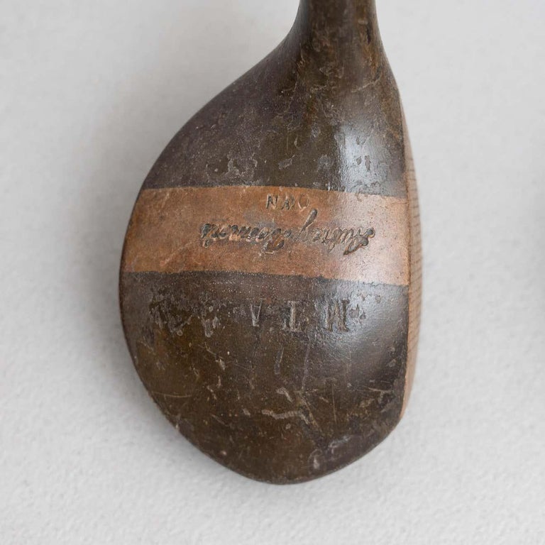 Set of 3 Antique Wood Golf Clubs, circa 1930 For Sale at 1stDibs