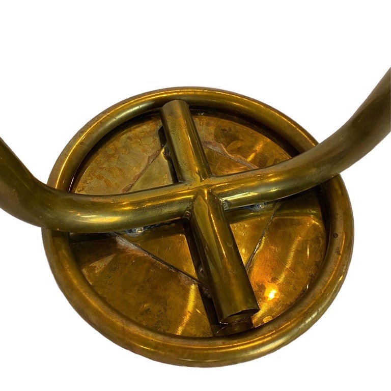 Set of 3 Brass Paperclip Bar Stools by Kinetics Furniture For Sale at ...