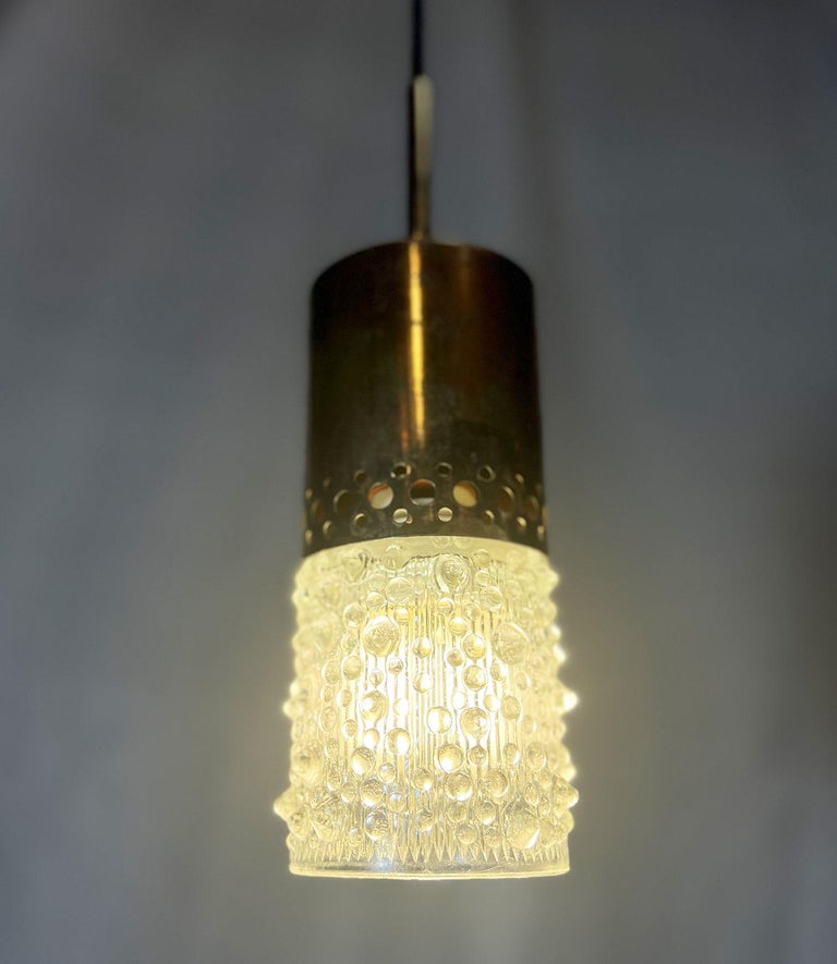 Set of 3 Brutalist Pendant Lights For Sale at 1stDibs