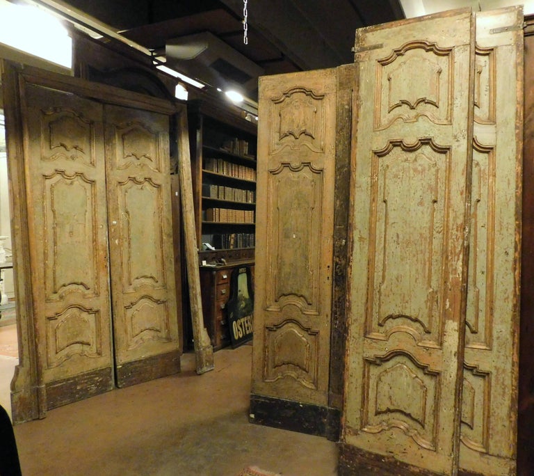 Set of 3 Carved and Lacquered Double Doors, 18th Century Italy For Sale ...
