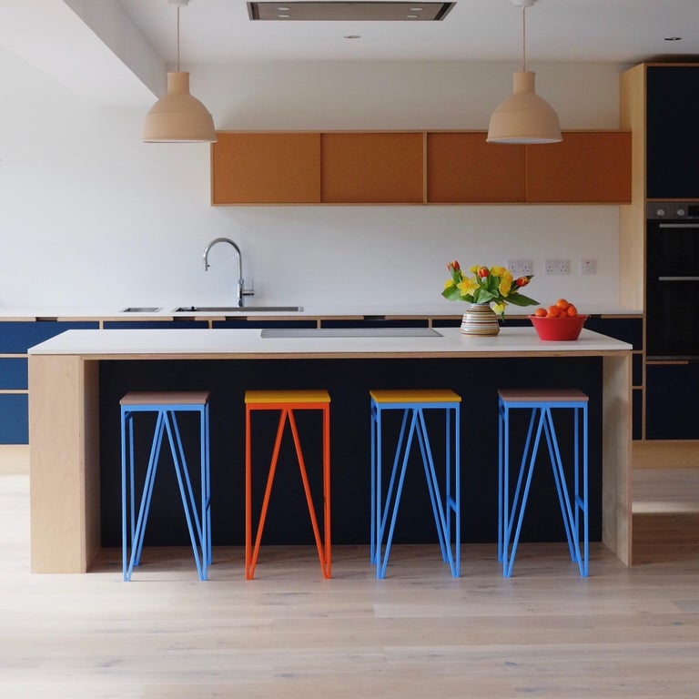 Set of 3 Colour Play Tall Kitchen, Bar Stools, Customisable For Sale at ...
