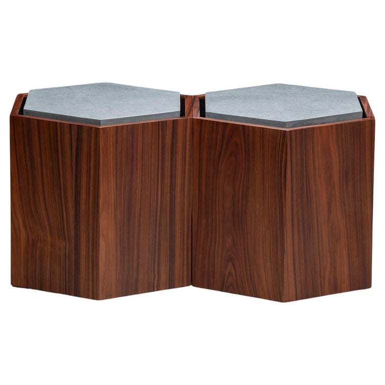 Set of 3 Contemporary Modular Side or Center Table 'or Stool' in Wood ...