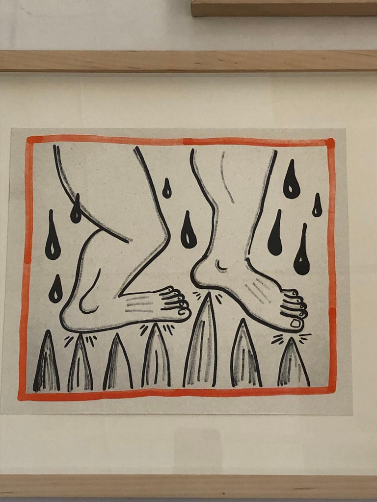 Pair of Cool Keith Haring Lithographs For Sale at 1stDibs
