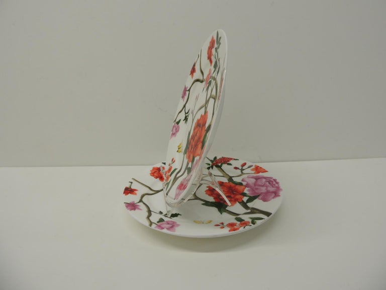 Set of '3' Floral Bone China Dessert Plates at 1stDibs