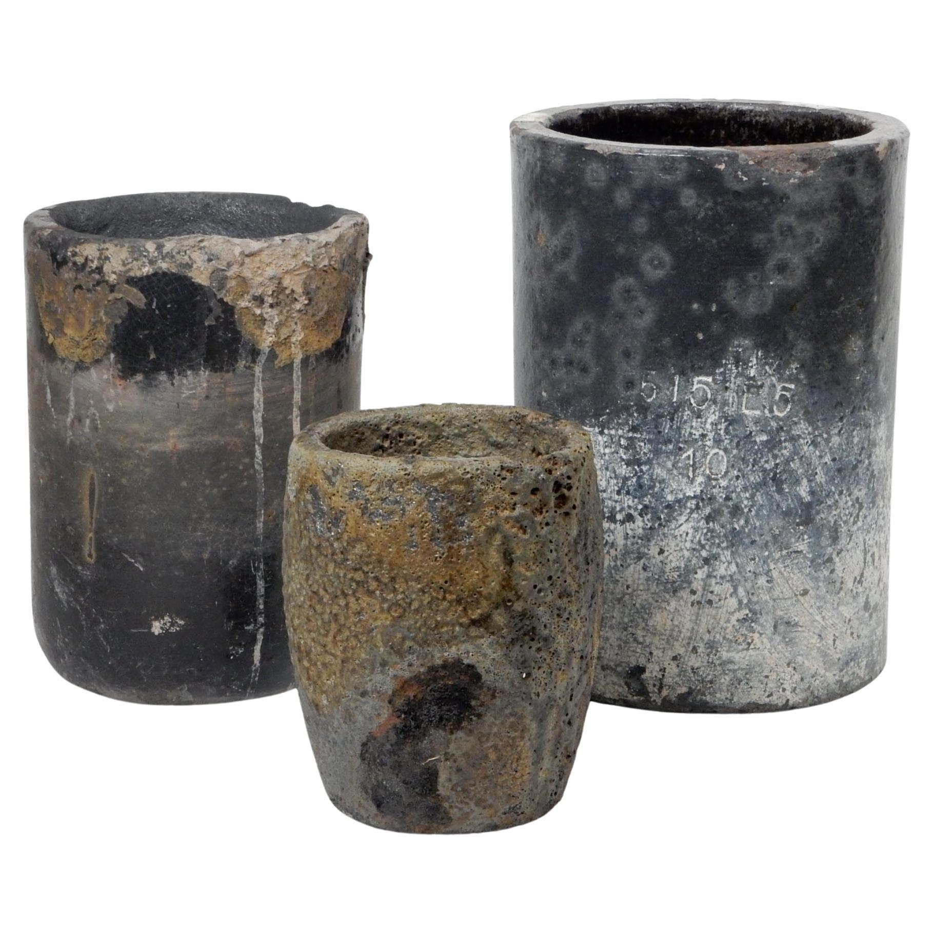Set of Four Foundry Crucibles For Sale at 1stDibs