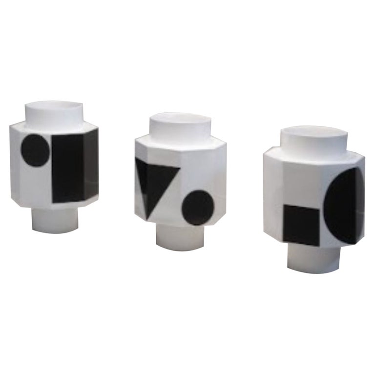 Set of 3 Fragments Stools by Geke Lensink For Sale at 1stDibs