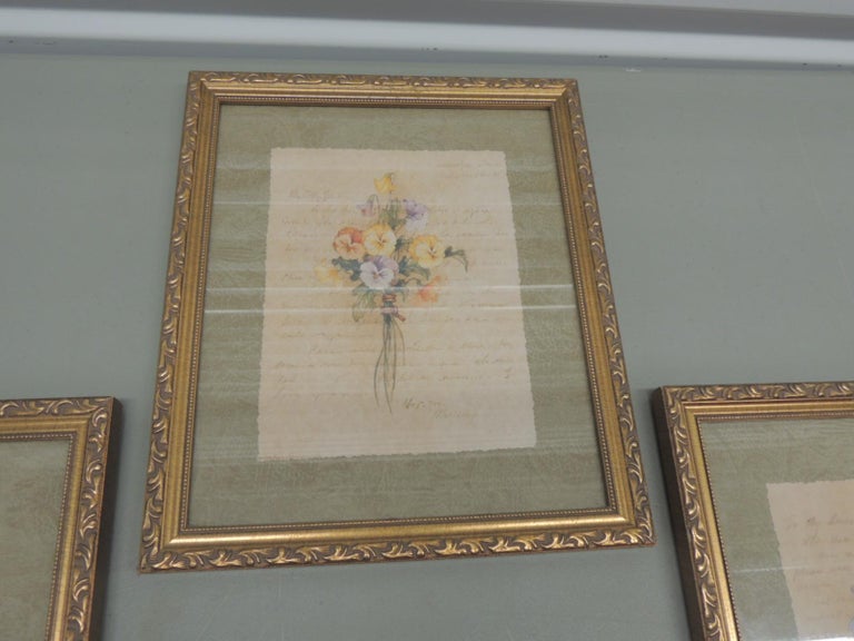 Set of '3' Framed Love Letters Art Prints For Sale at 1stDibs